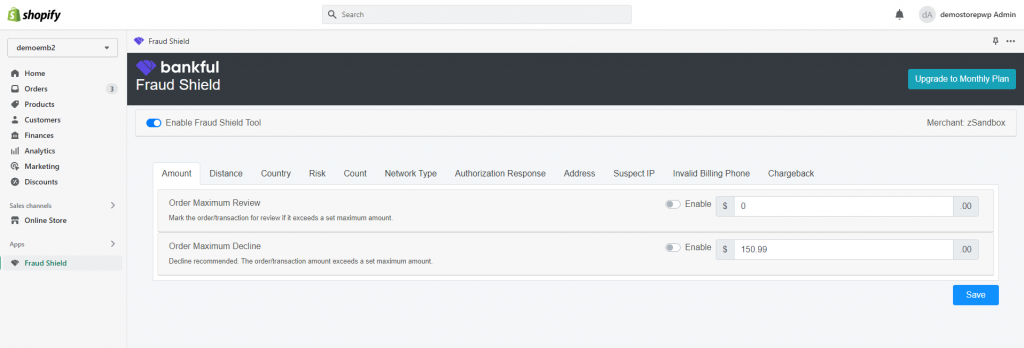 Bankful/Shopify Subscription Setup - P1: Shopify - Bankful Support